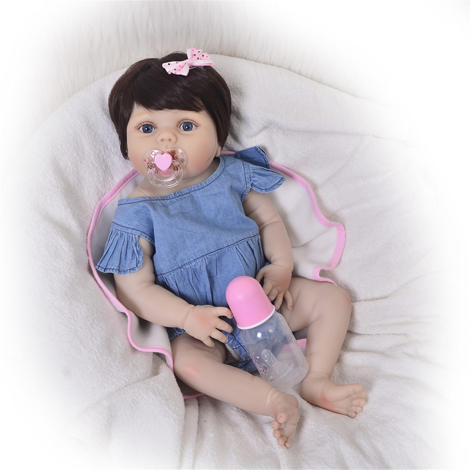 24inch Baby Dolls Soft Vinyl Silicone Reborn Doll - World Reborn Doll