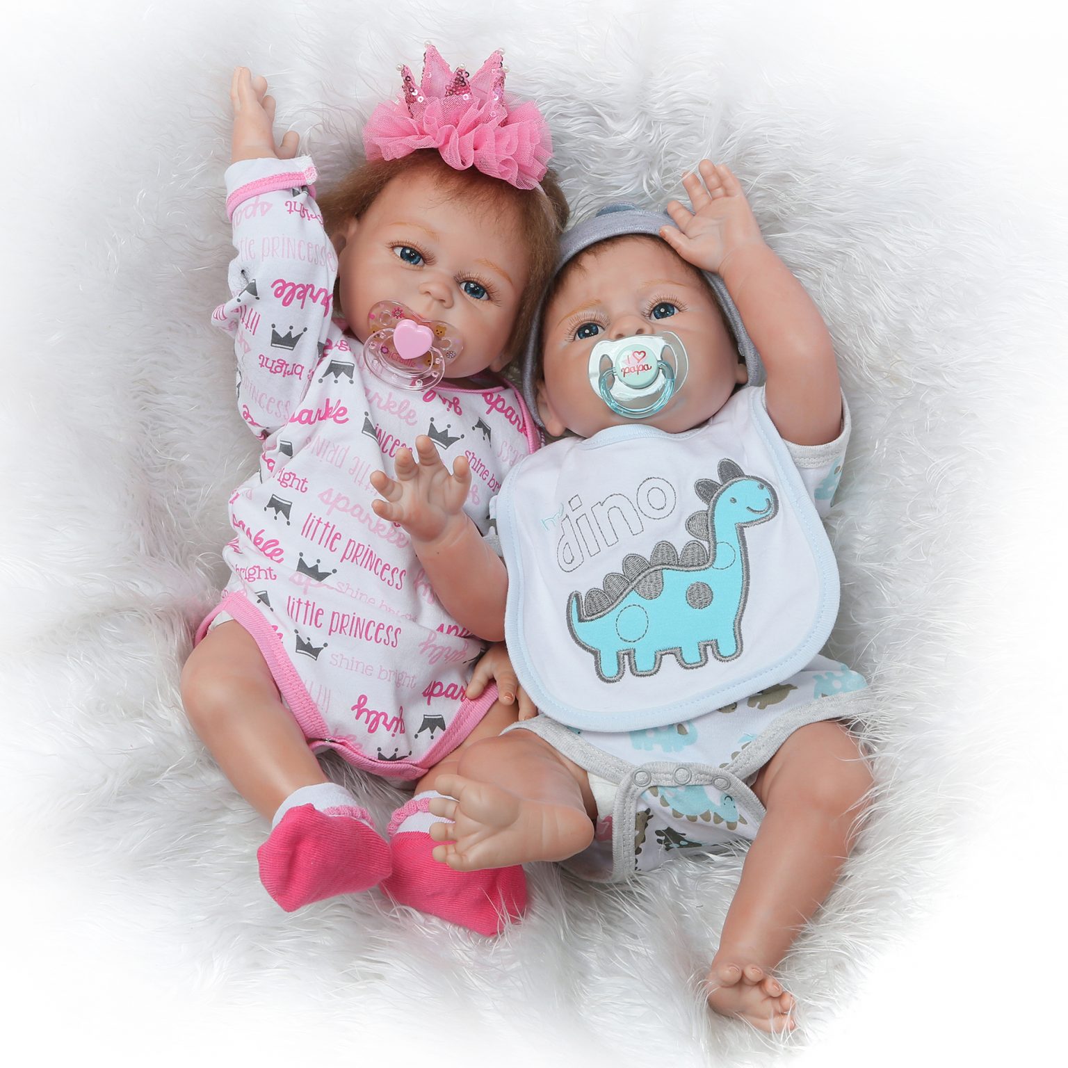 Reborn Toddler Twins Cute Baby Doll Set - World Reborn Doll
